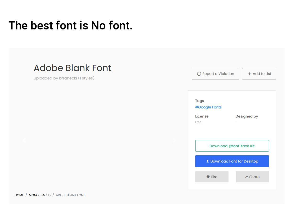 Ah yes, my favourite and go-to font. | Scrolller