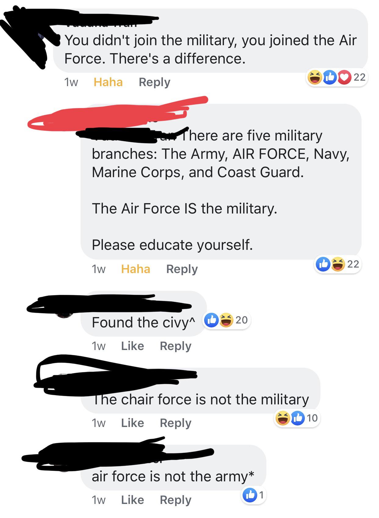 Air Force =/= the real military | Scrolller