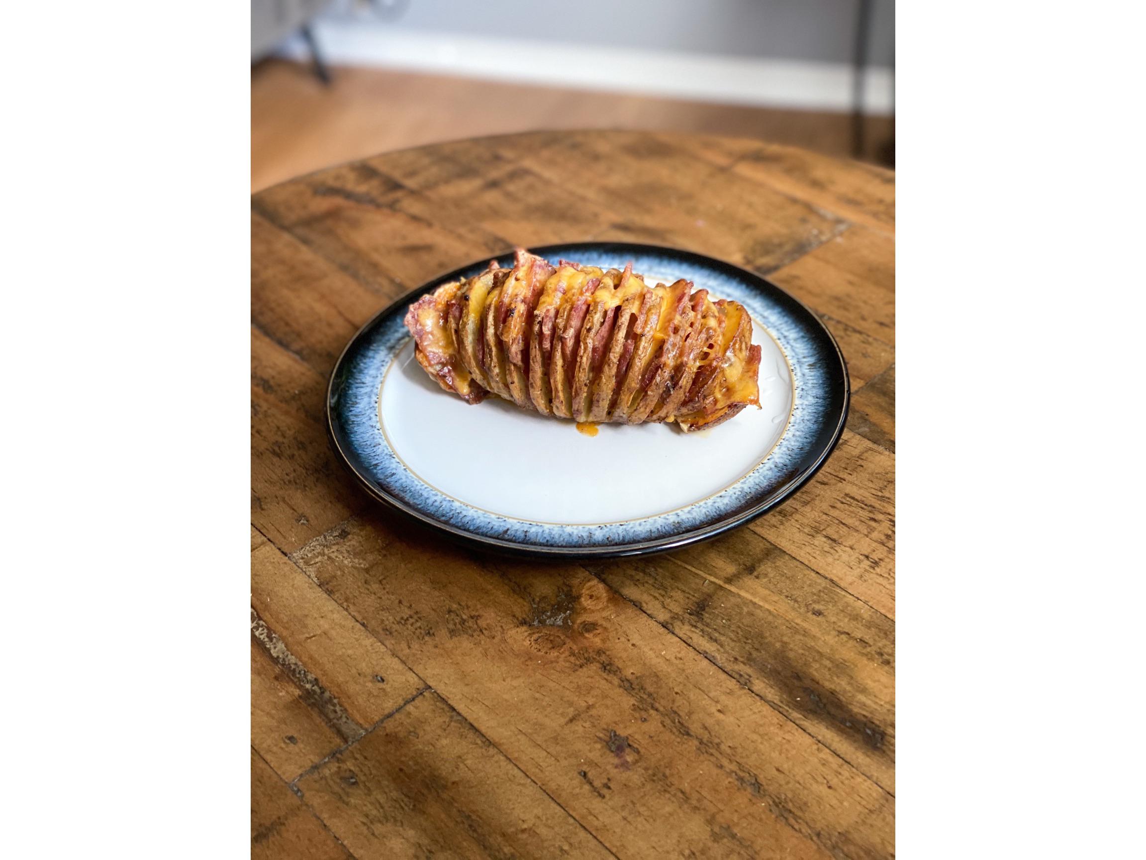 Air fryer stuffed hasselback potato! Amazing! | Scrolller