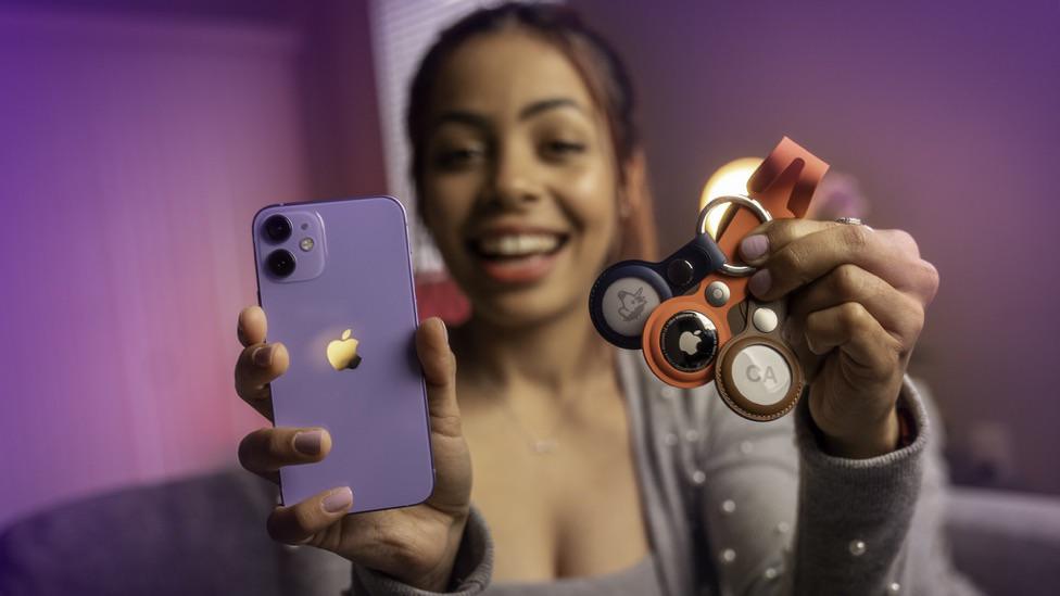Air Tags with the purple iPhone 12 mini | Scrolller