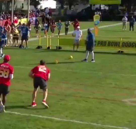 Akiem Hicks taunts Andrew Luck in Pro Bowl Dodgeball and gets nailed | Scrolller