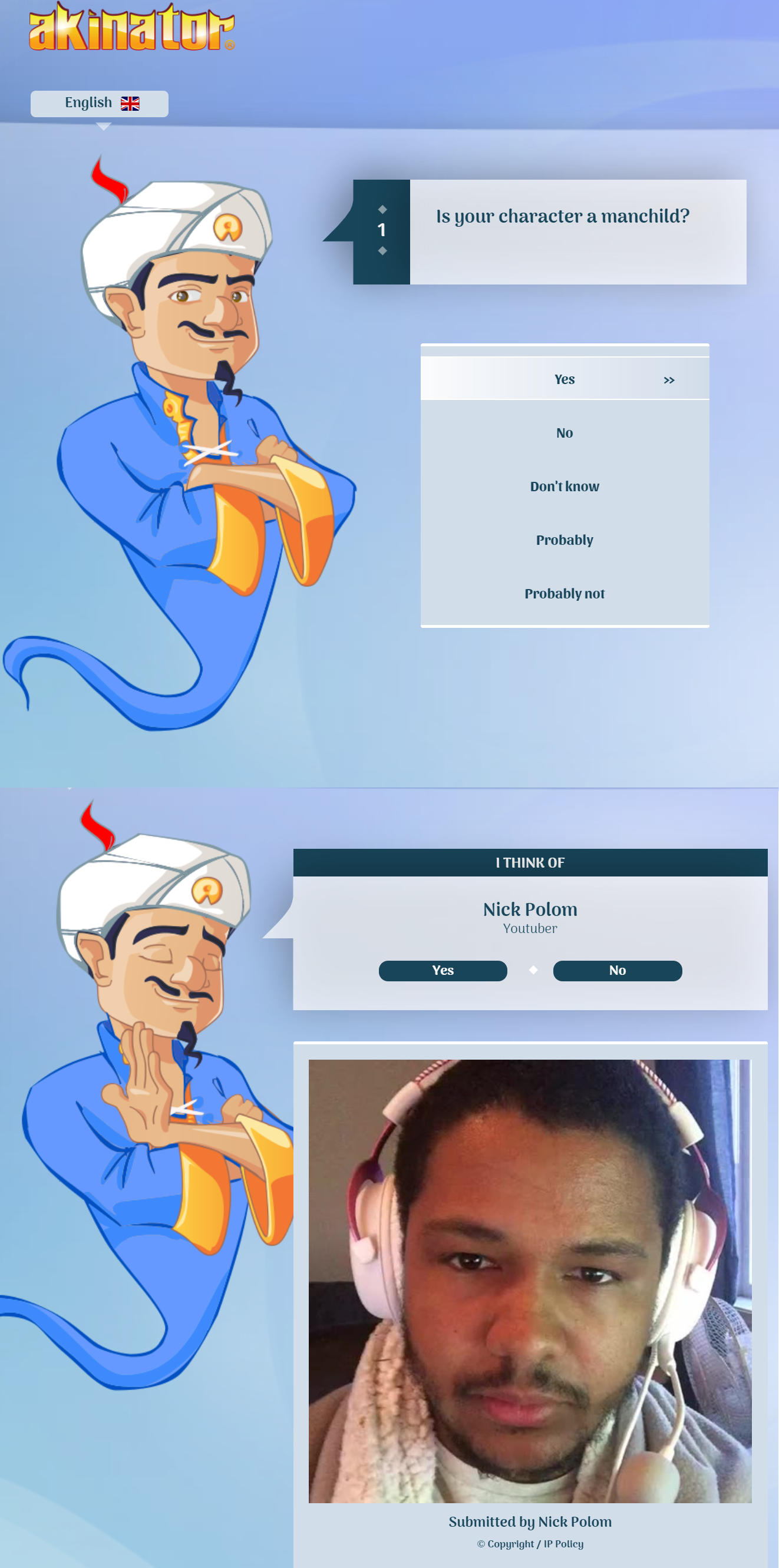 Akinator knows his stuff | Scrolller