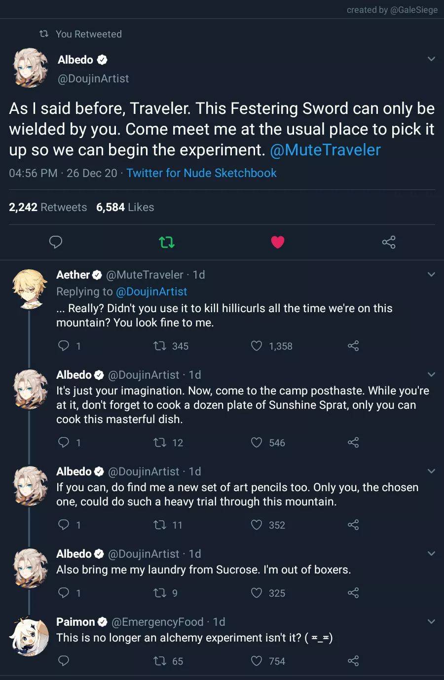 Albedo's quest line in a nutshell | Scrolller