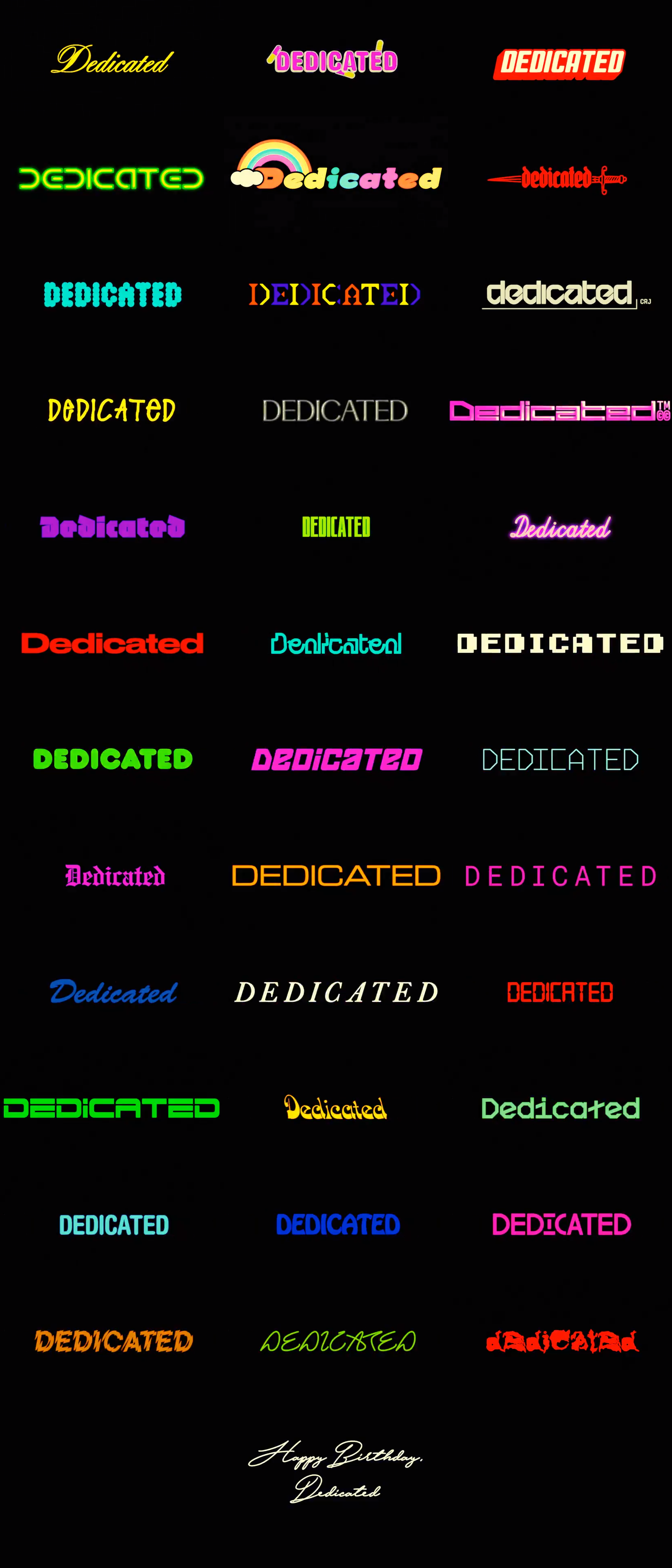 All of the logos from the Dedicated Anniversary teaser | Scrolller