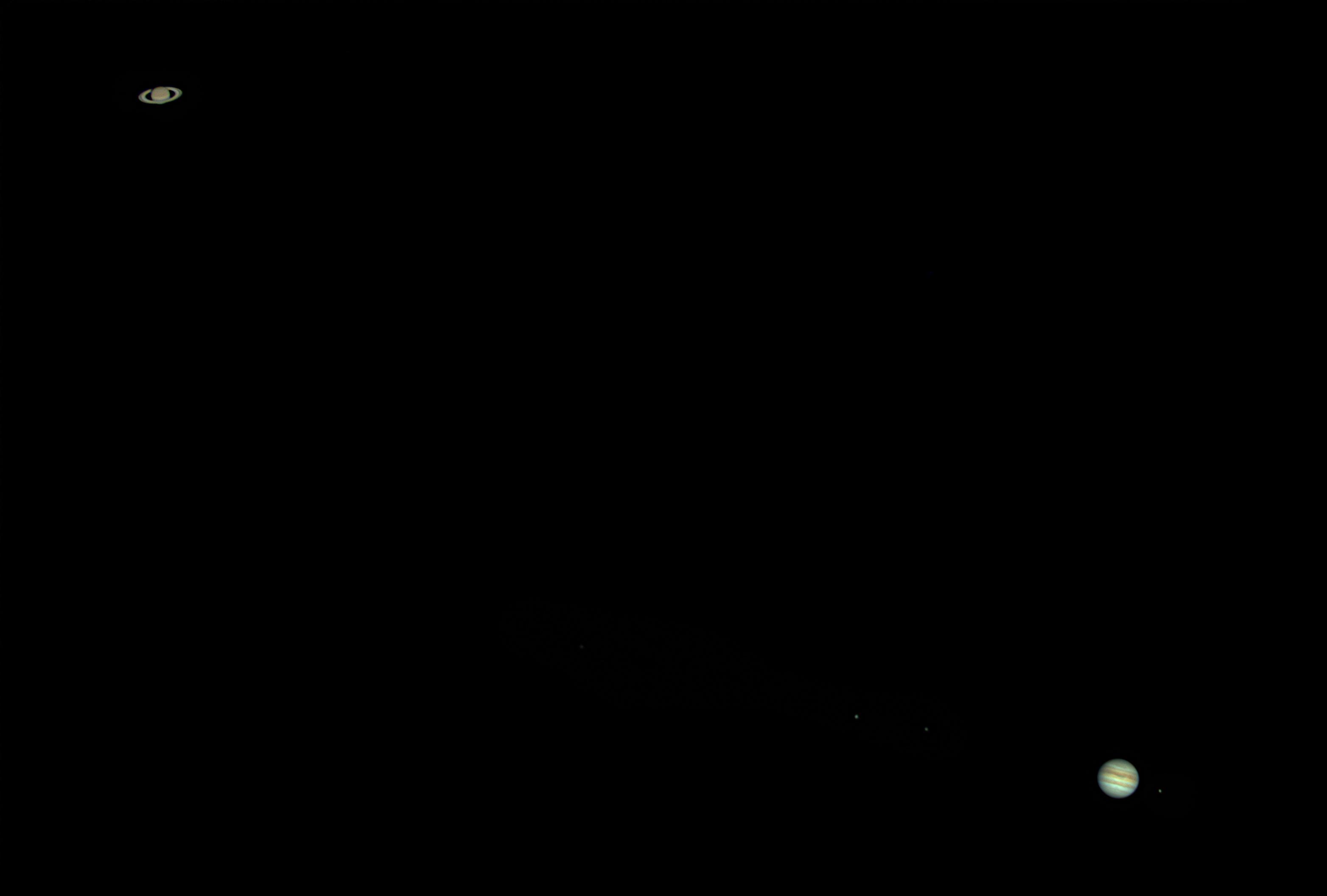 Already fitting in one frame! Jupiter and Saturn conjunction is getting closer and closer ...