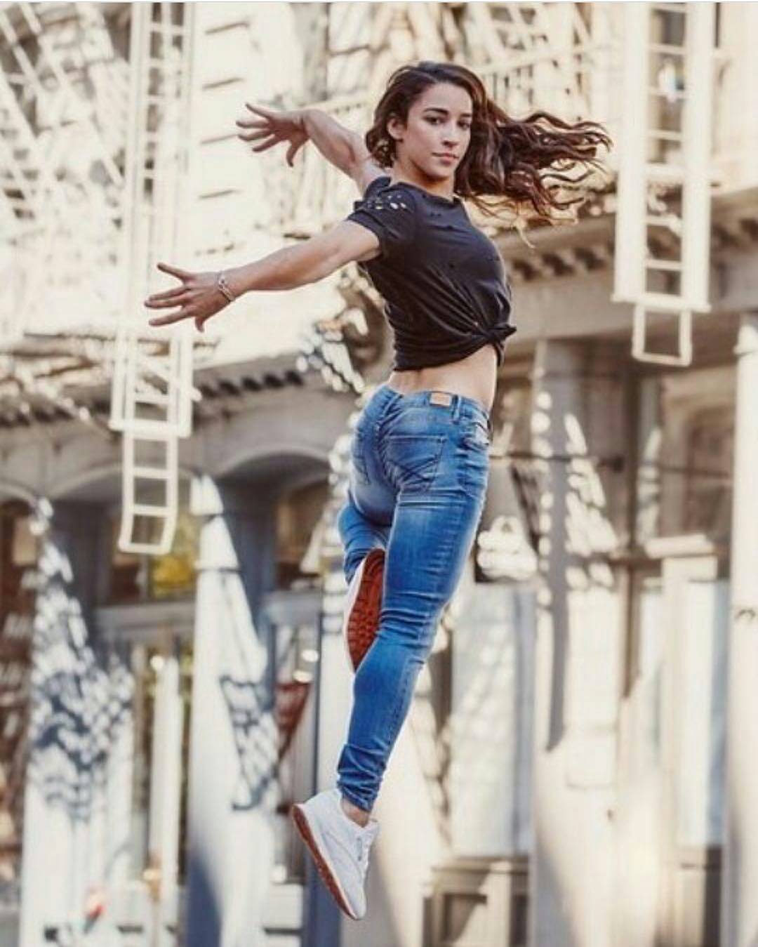 Aly Jumping in Jeans | Scrolller