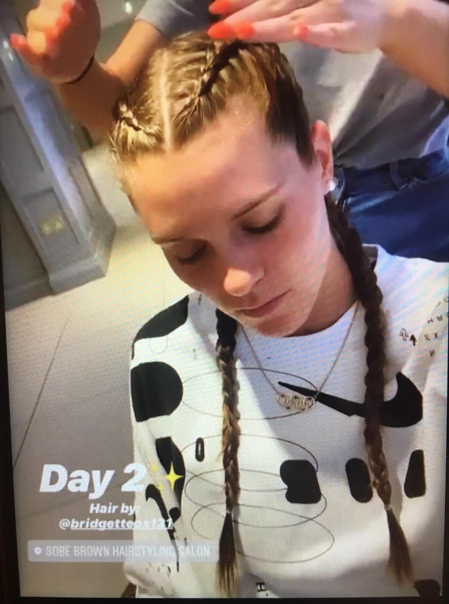 Alysha Newman with some braids in Ireland | Scrolller