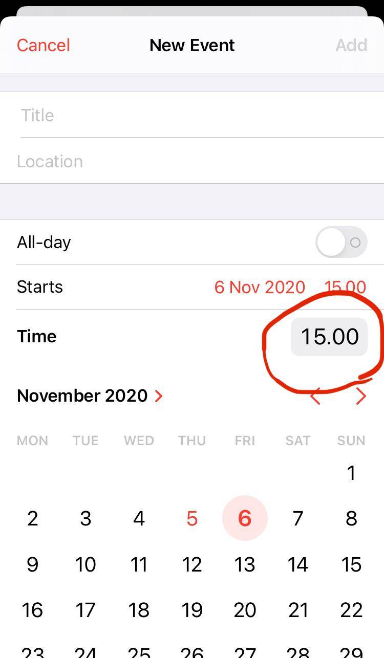 Am I the only one who thinks the smaller time dials in the updated calendar app are difficult to ...