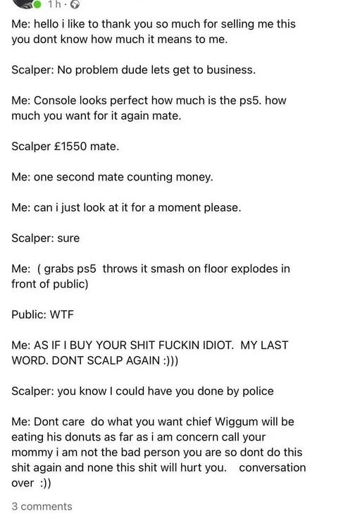 Amazing super stud stops scalper in his tracks | Scrolller