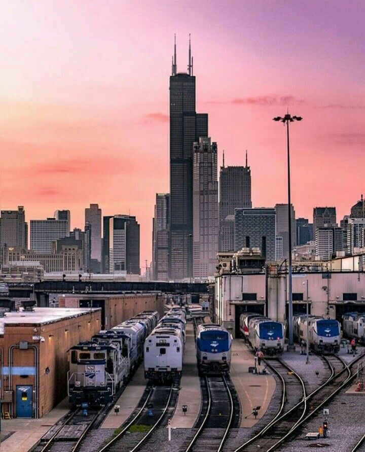 An Amtrak yard in Illinois | Scrolller