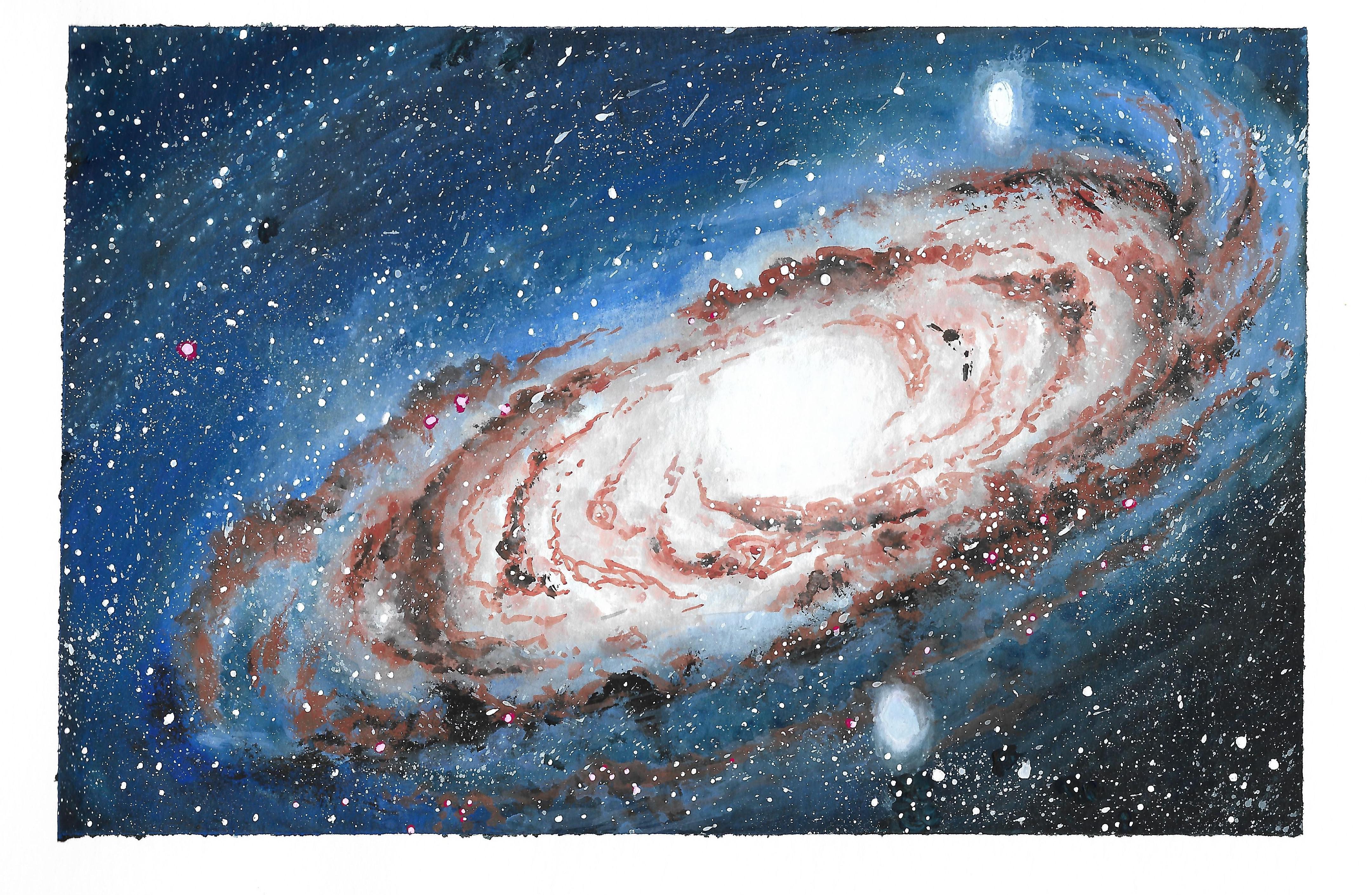 Andromeda Galaxy in a watercolor moleskine notebook (OC) | Scrolller