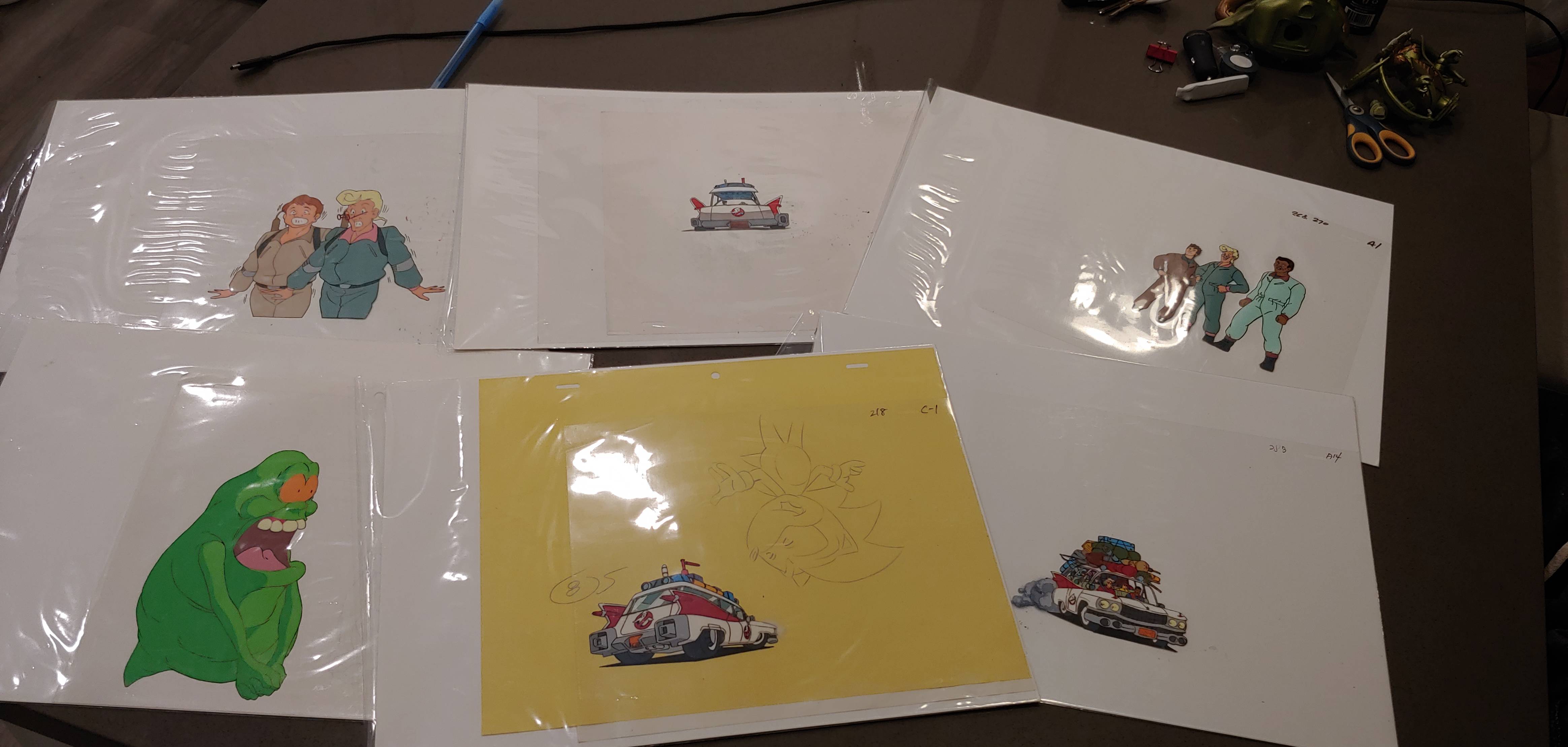 Animation cells from the Real Ghostbusters cartoon. | Scrolller