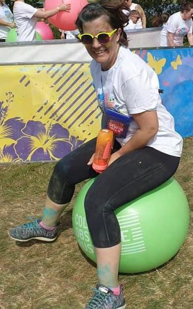 Anne on a space hopper | Scrolller