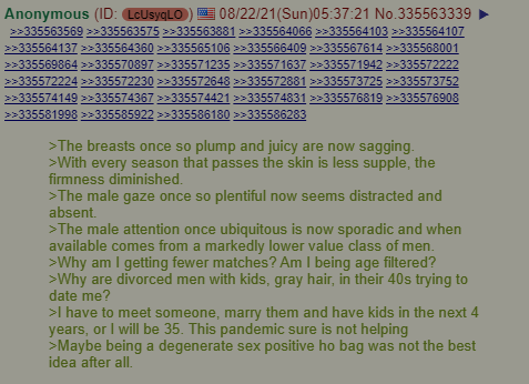 Anon details the perils of the aging female | Scrolller