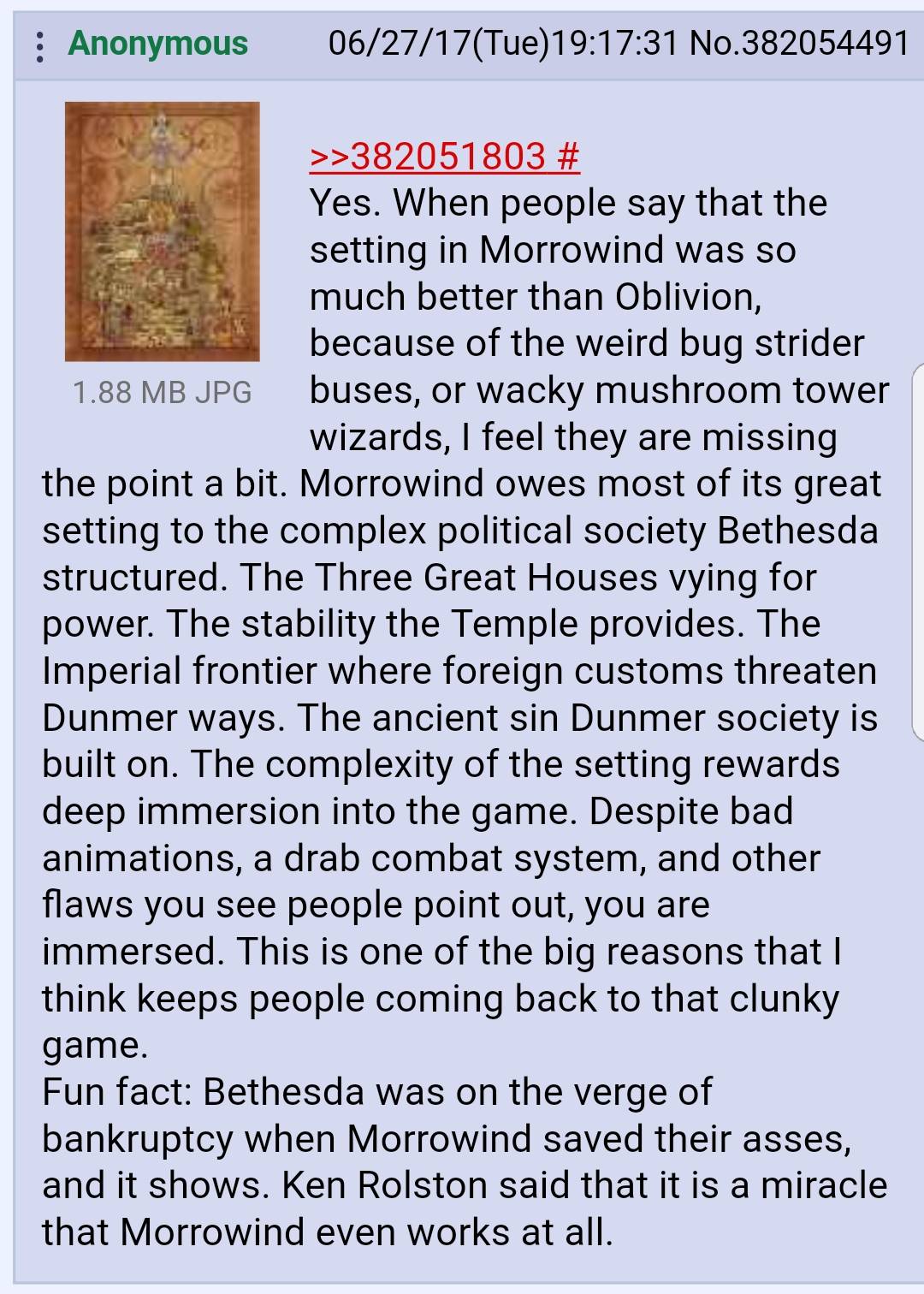 Anon explains what made Morrowind great | Scrolller