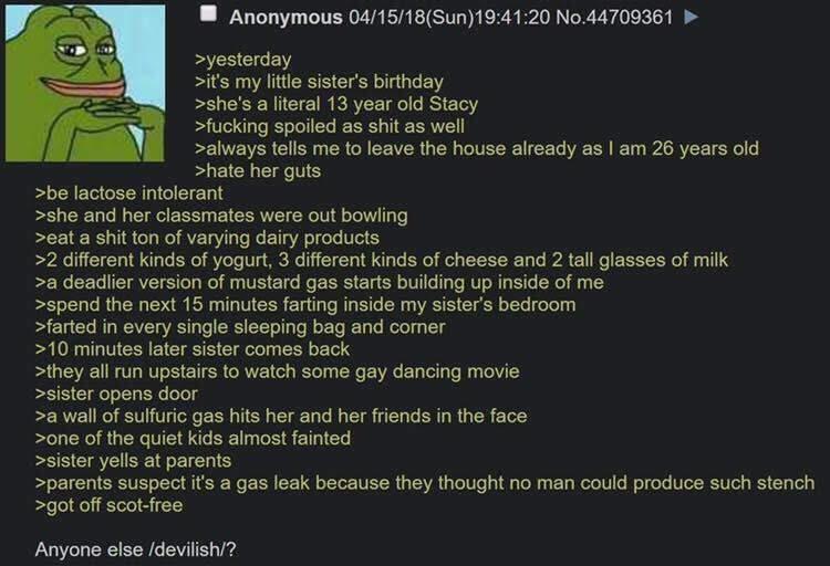 Anon gets gassy | Scrolller