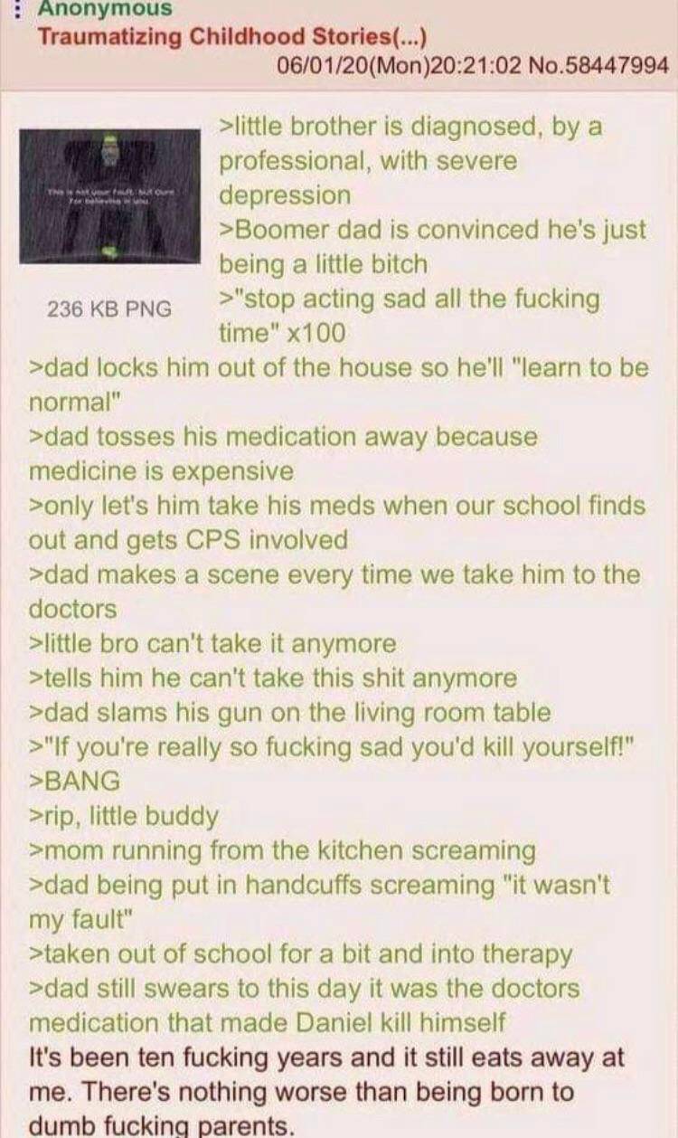 Anon has shitty parents | Scrolller