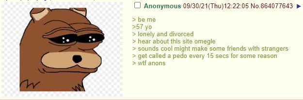 Anon is a pedo | Scrolller