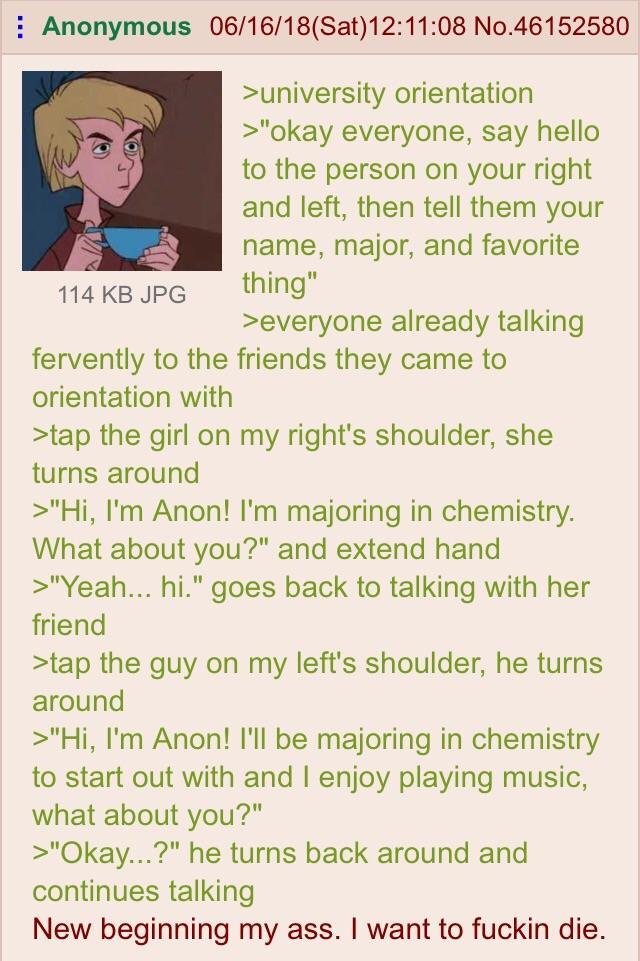 Anon's "new beginnings" | Scrolller