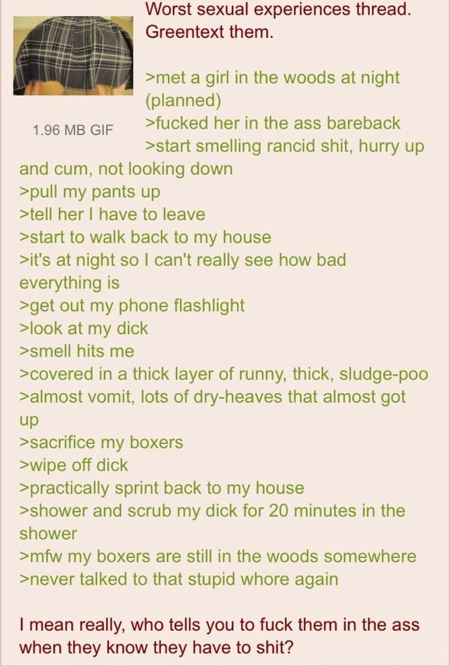 Anon's Worst Sexual Experience | Scrolller