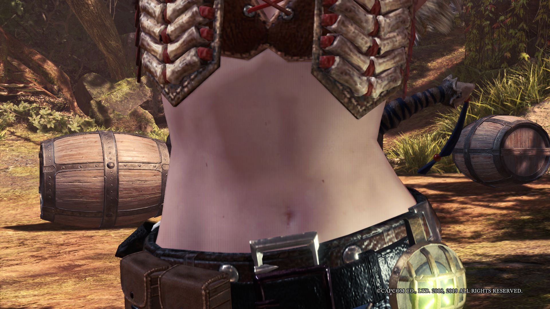 Another shot of my Hunter's navel in MHW | Scrolller