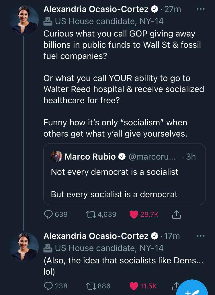 Aoc is getting dangerously based | Scrolller