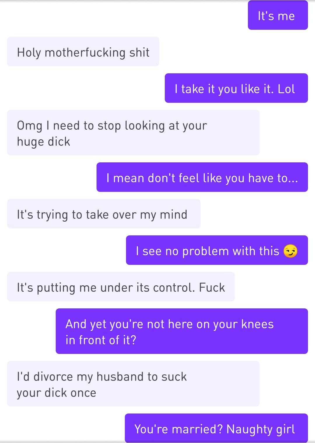 Apparently hubby didn't measure up. | Scrolller