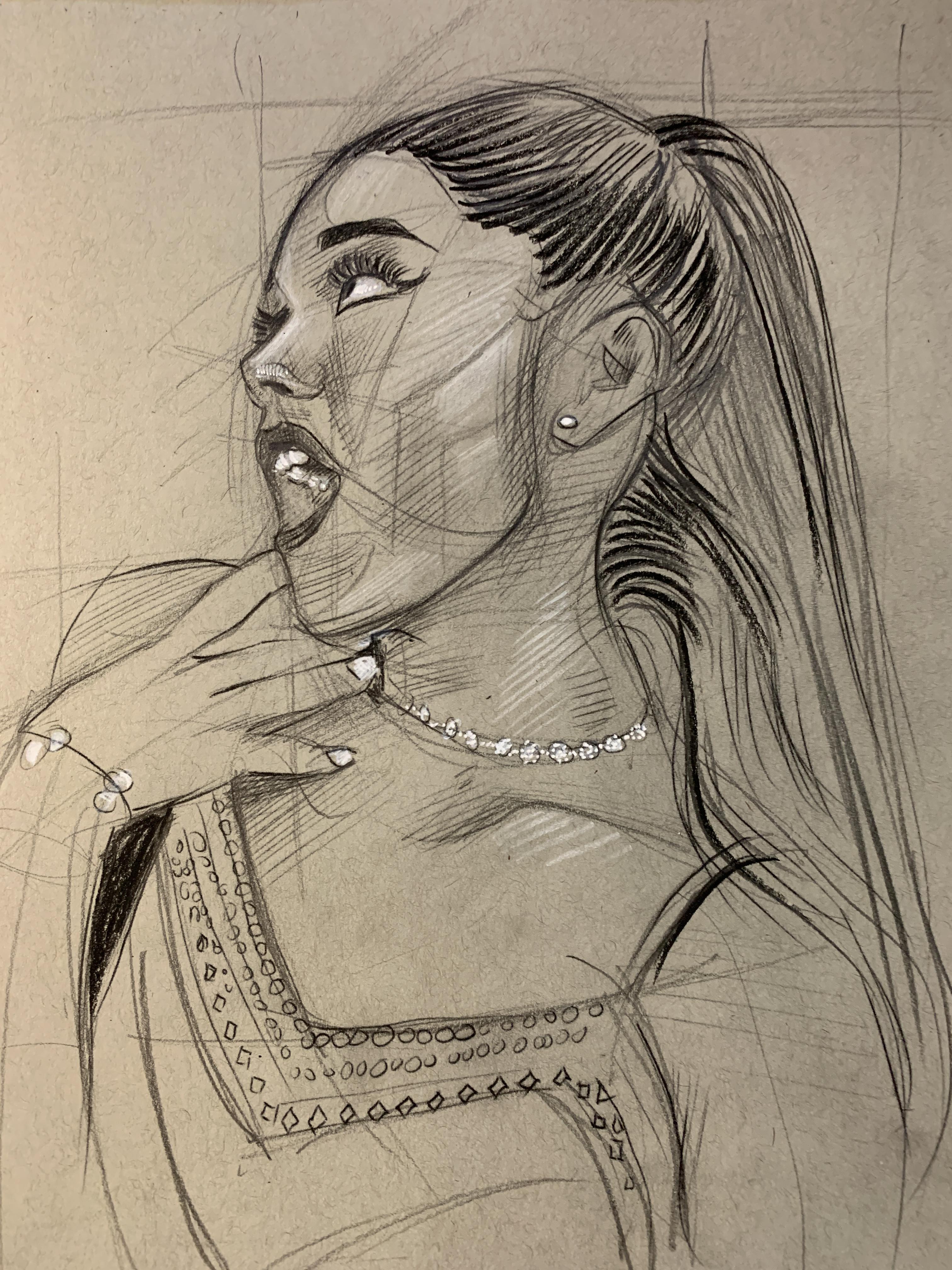 Ariana Grande does sweetness overload - my fanart fast sketch | Scrolller