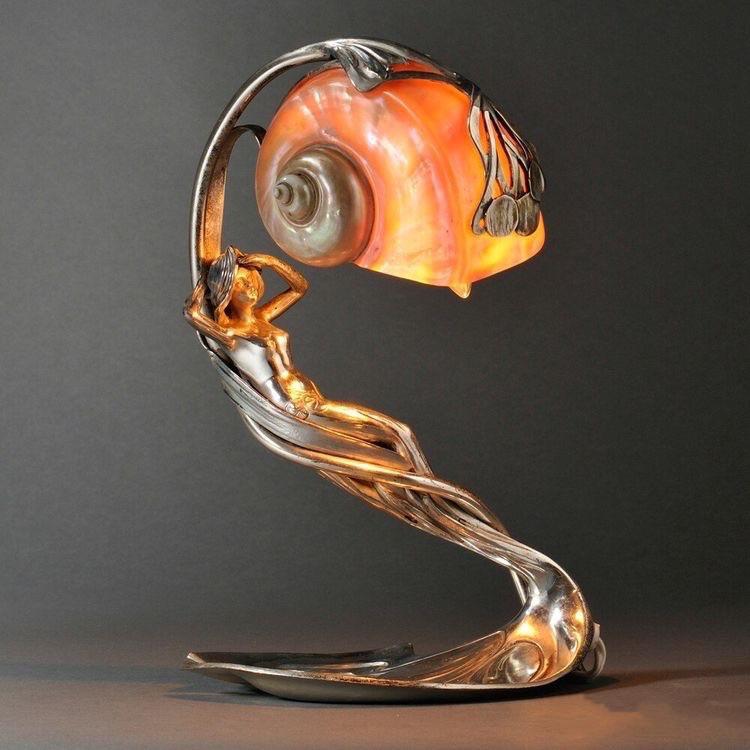Art Nouveau Nautilus Lamp. | Scrolller