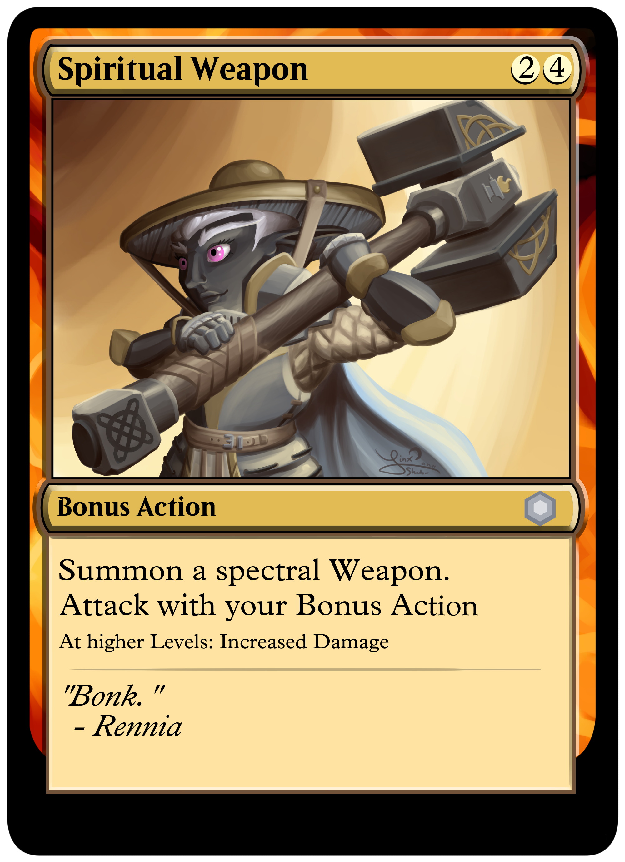 [Art] Spiritual Weapon - Spell Visuals for my Forge Cleric | Scrolller