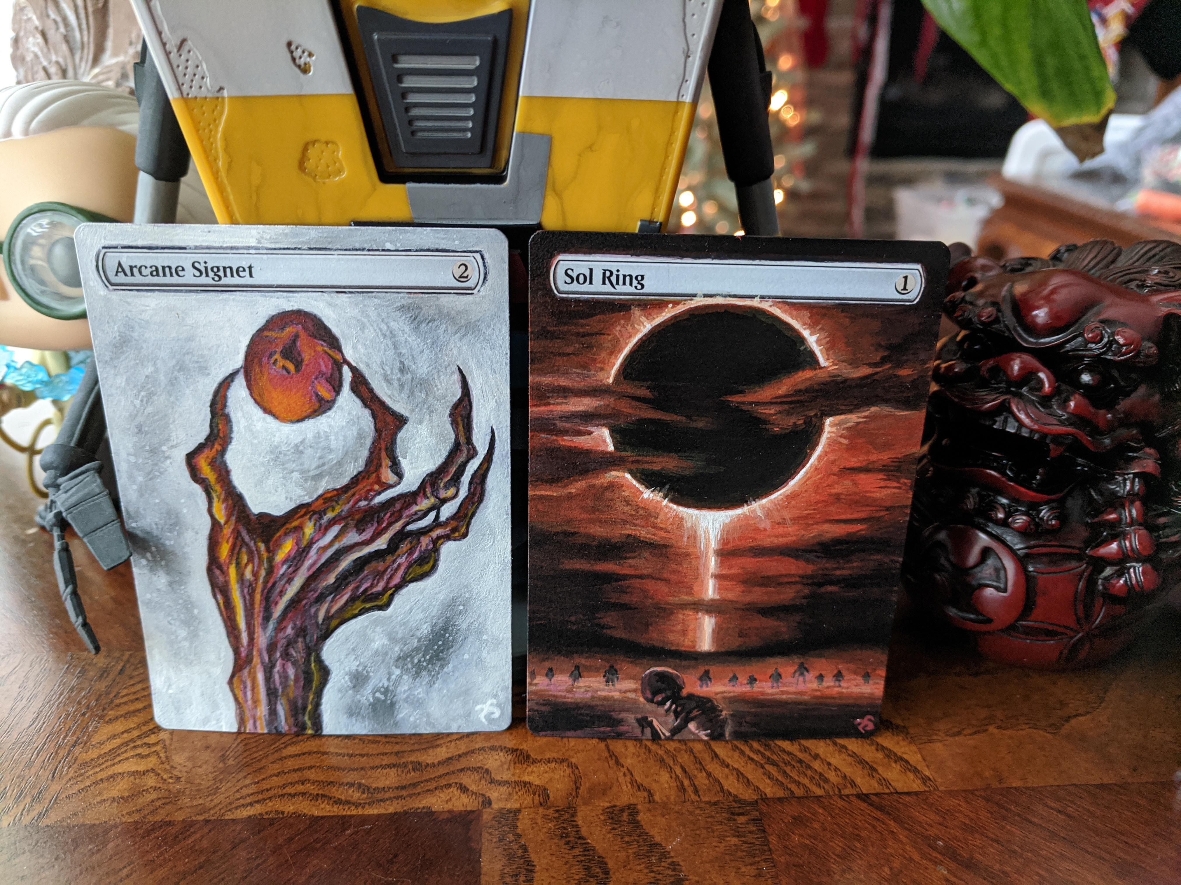 Artifacts for Joe's Grixis deck, part 2. I could paint Kentaro's images all year long, so much ...