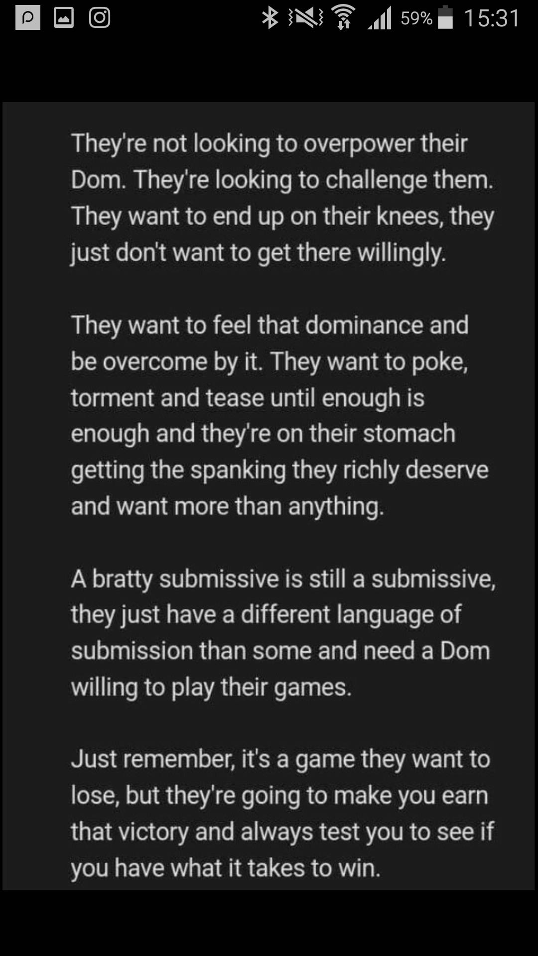 As a bratty submissive I relate to this soooo much. Anyone else? | Scrolller