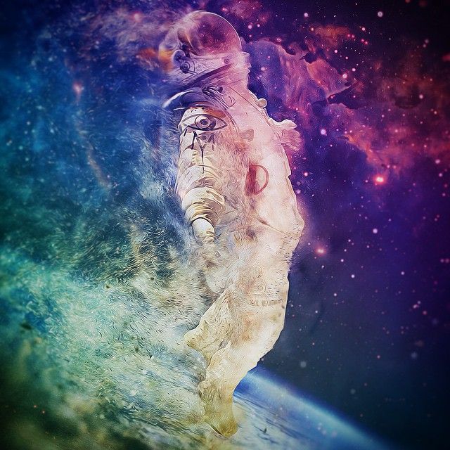 Astronaut breaking through by Psychedelic Astronaut | Scrolller