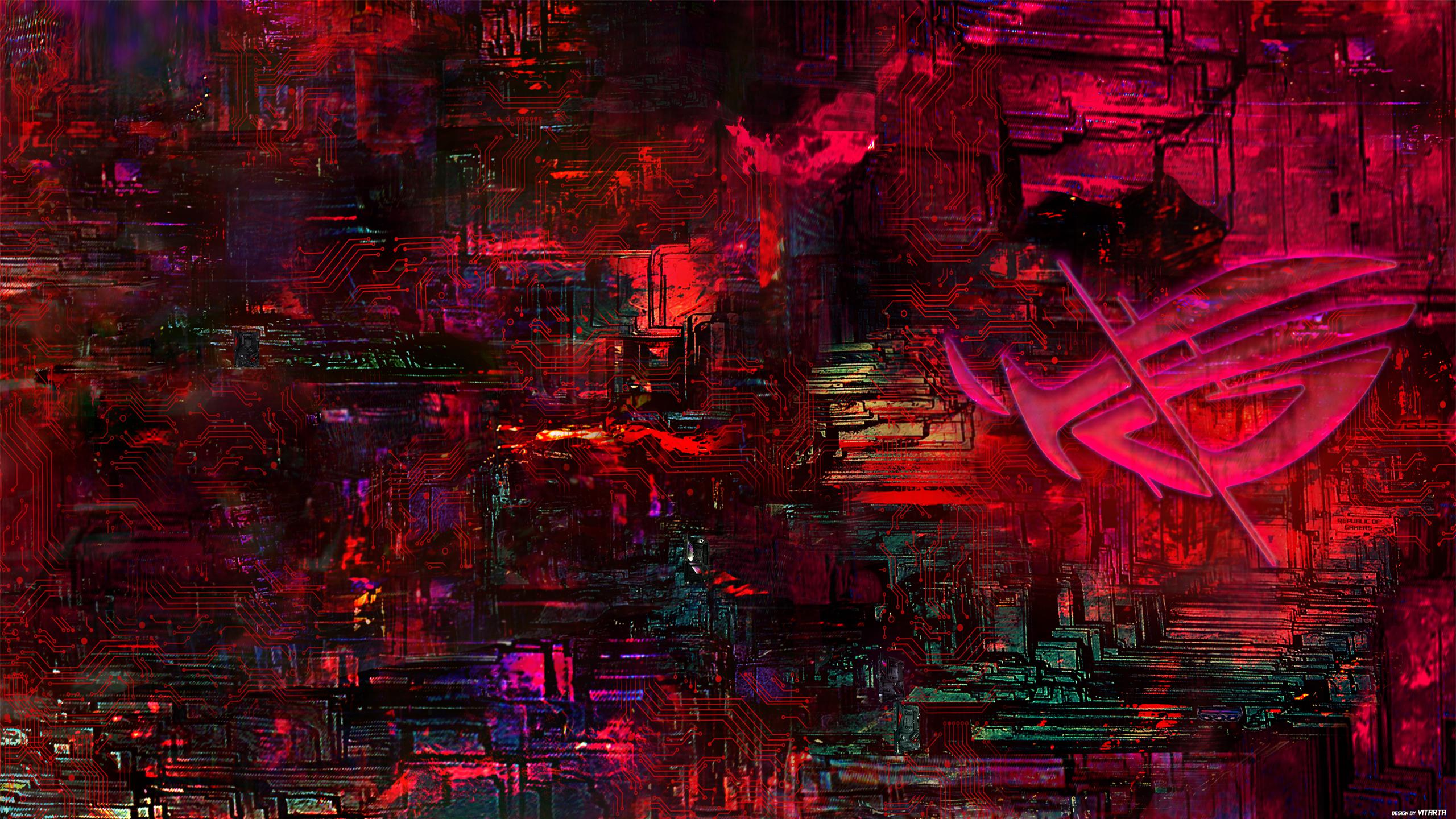 ASUS ROG wallpaper with 3d effect. More info in comment (2560x1440) | Scrolller