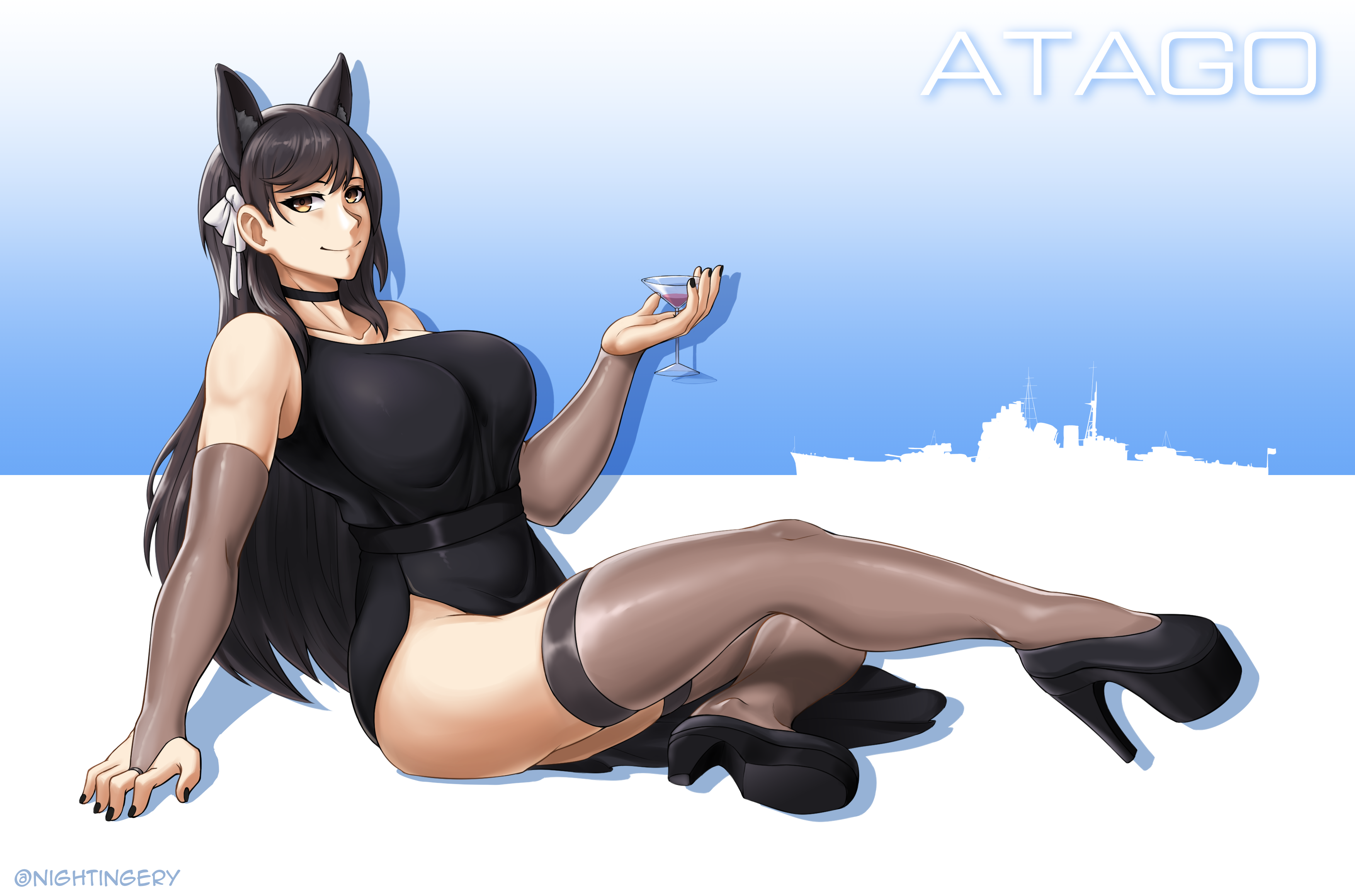 Atago fanart for the 3rd anniversary | Scrolller