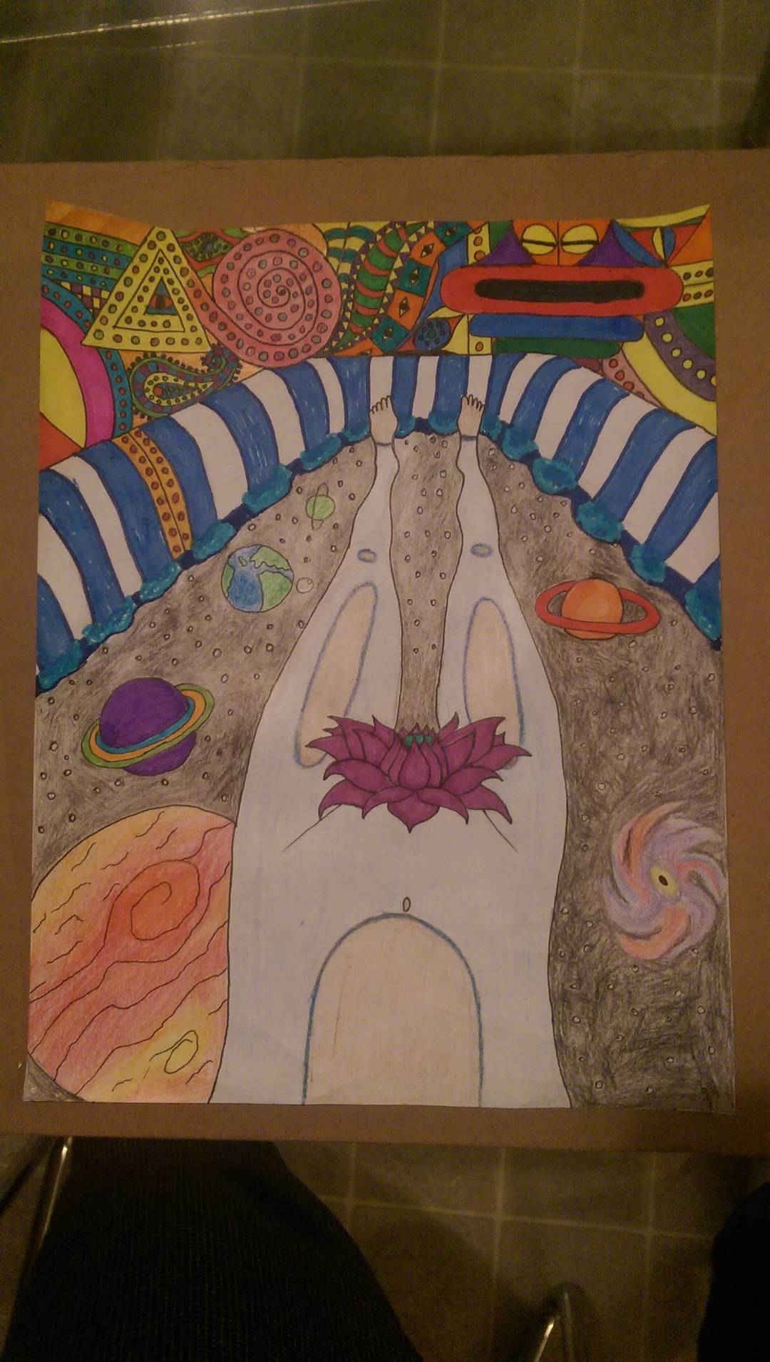 Ate some acid. Took a bath! Inspired me to draw this on the come down (x-post from r/lsd ...