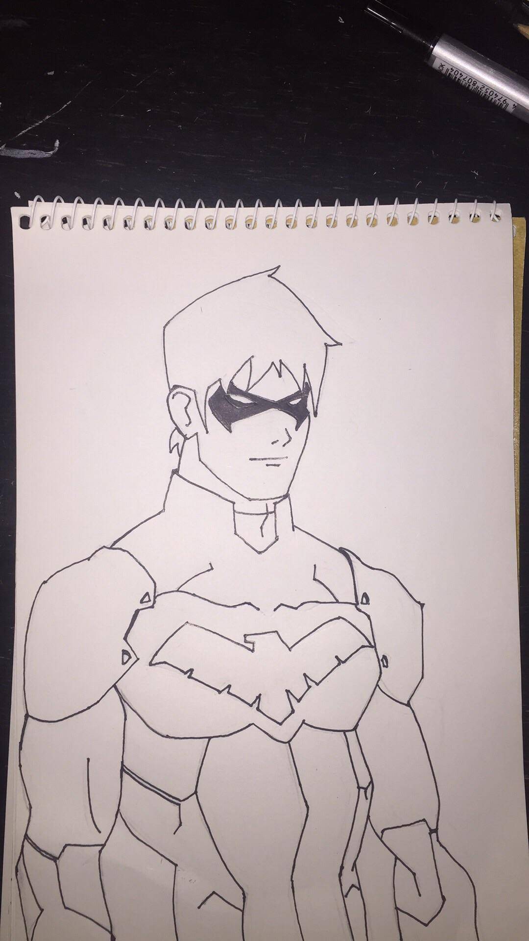 Attempt at drawing Nightwing | Scrolller