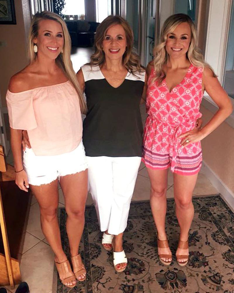 Aunt In The Centre And Her Two Daughters My Cousins The One In The