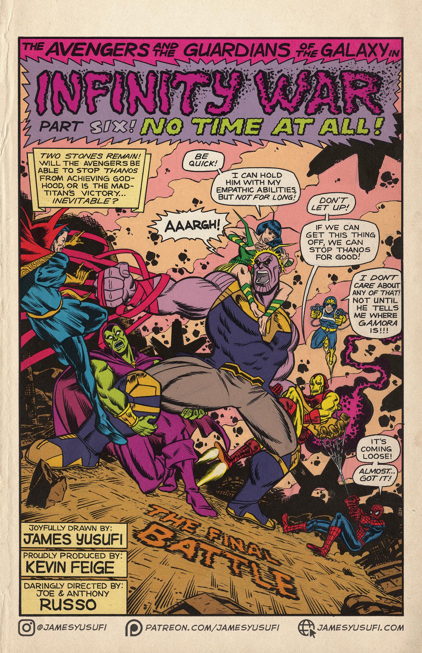 Avengers Infinity War Scene As A Silver Age Comic Page Scrolller
