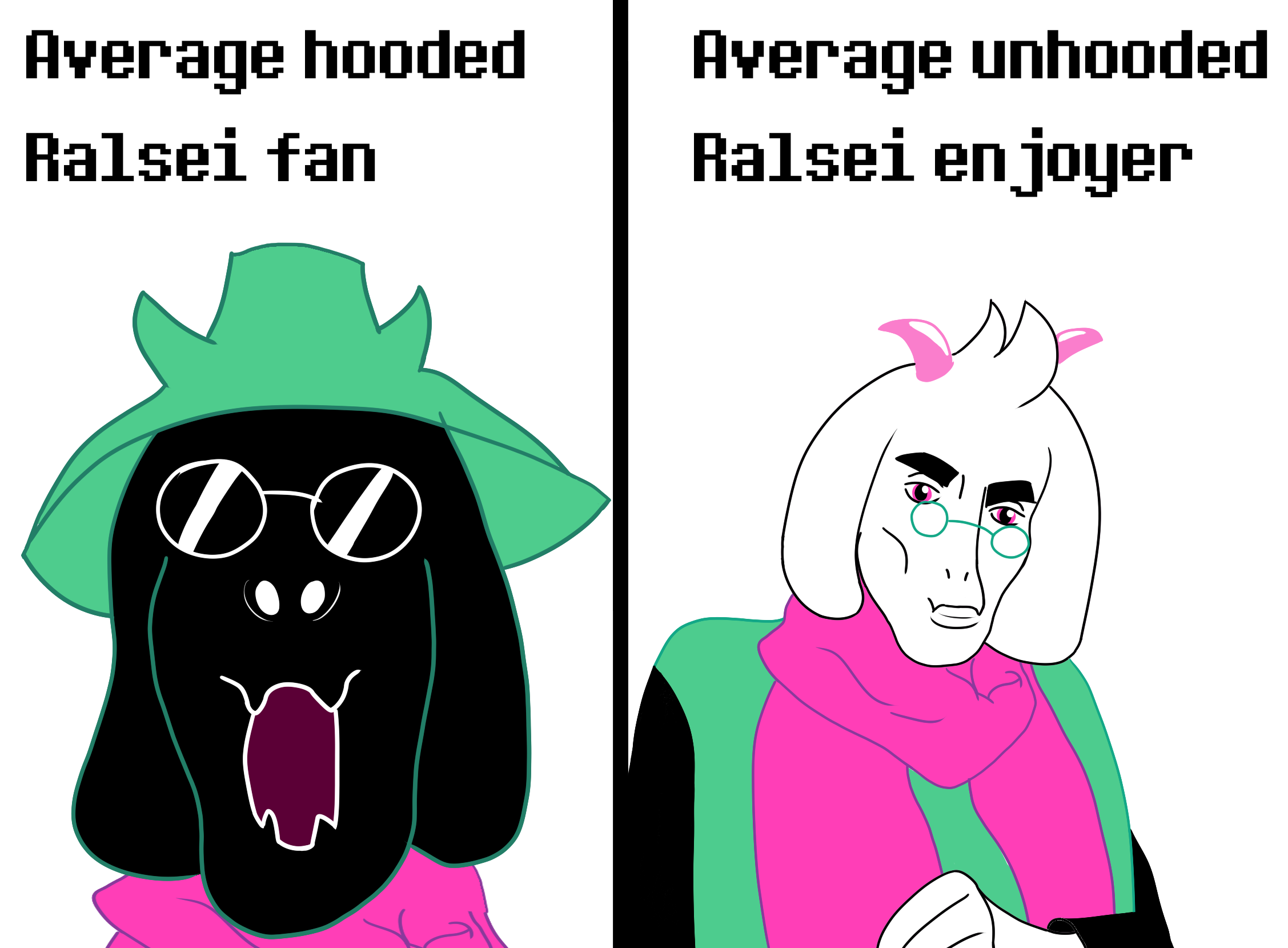 Average Ralsei fan vs Ralsei enjoyer [Extra double cursed] | Scrolller