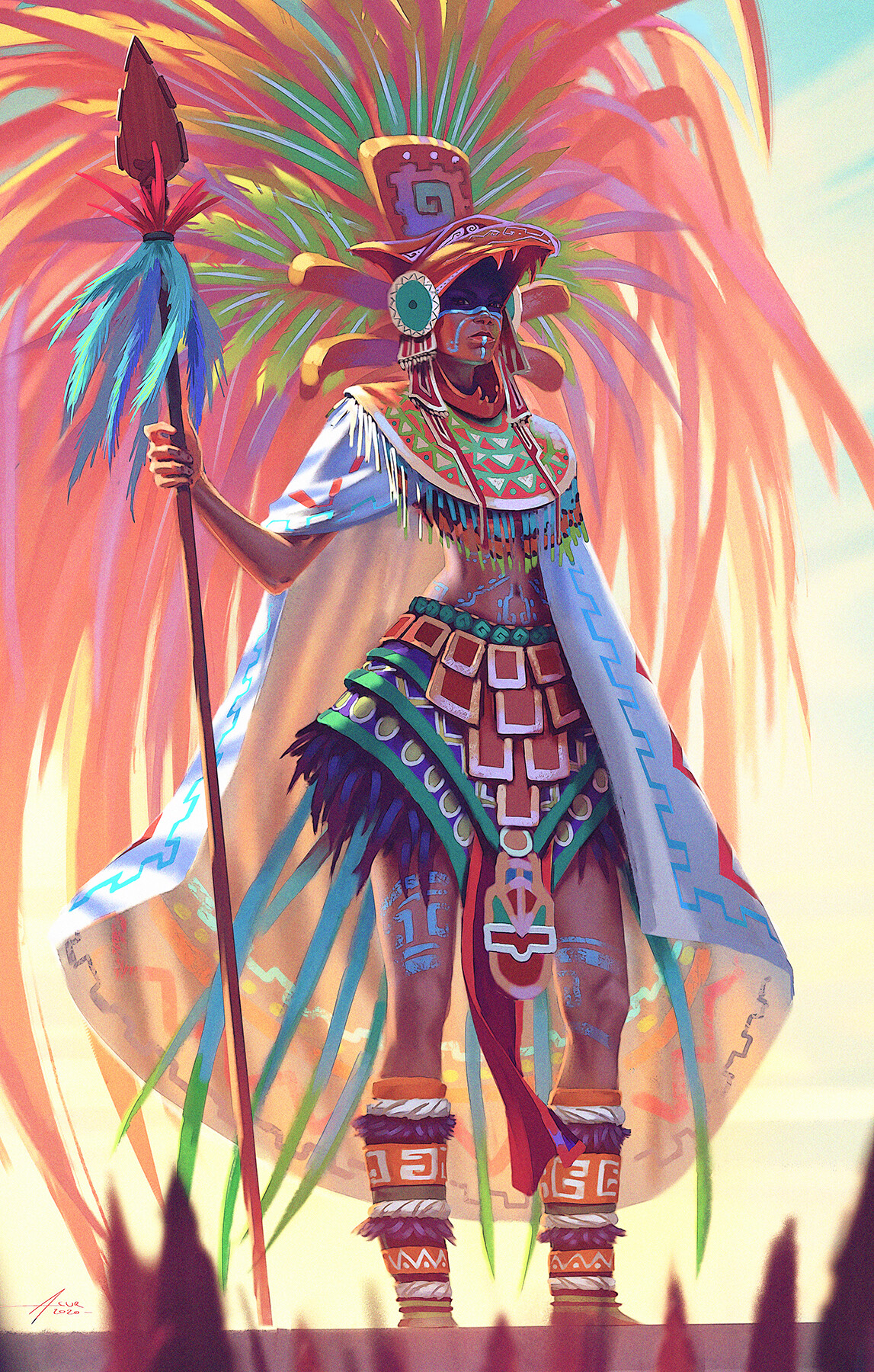 Aztec Warrior by Asur Misoa | Scrolller