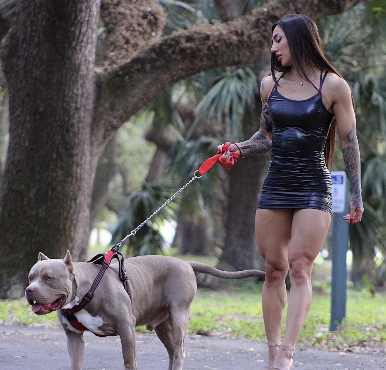Bakhar Nabieva and her pup | Scrolller