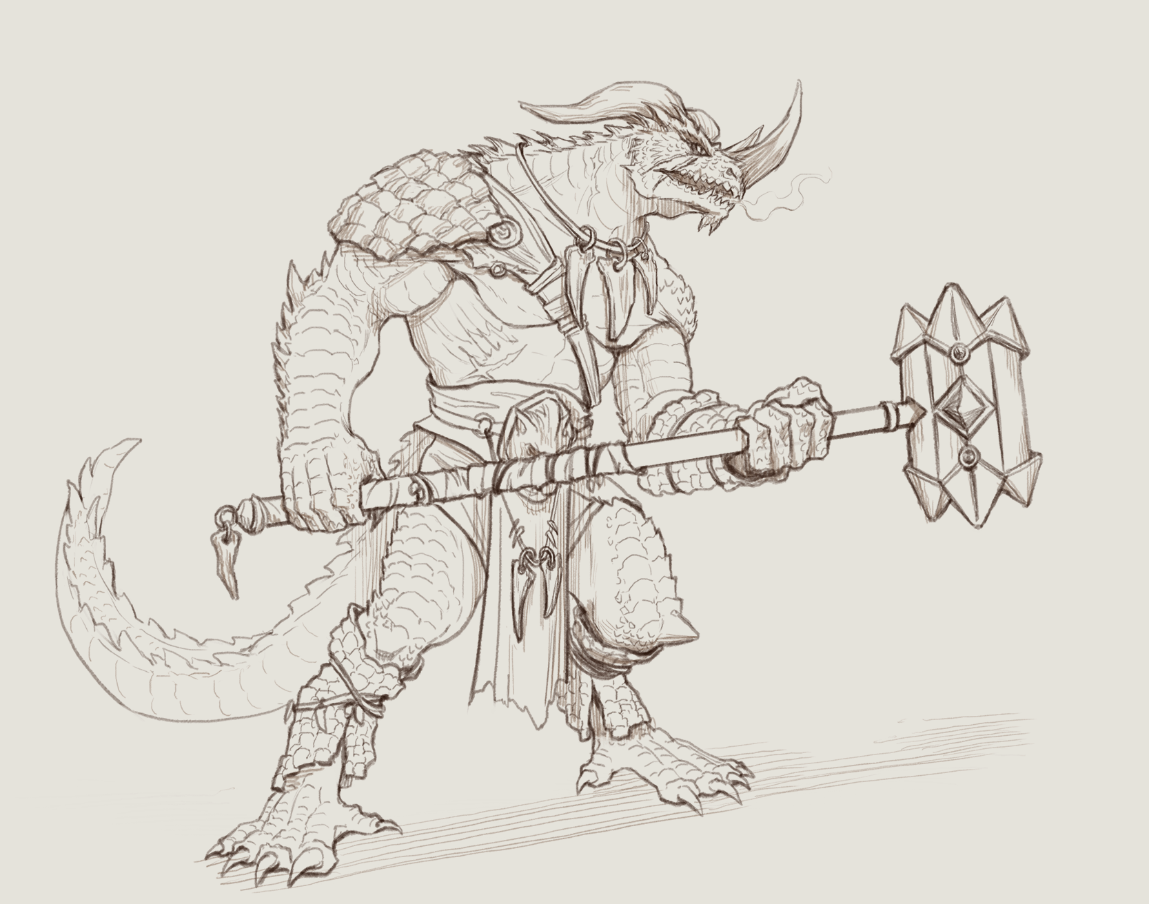 Balrun Lustrum, a barbarian dragonborn | Scrolller