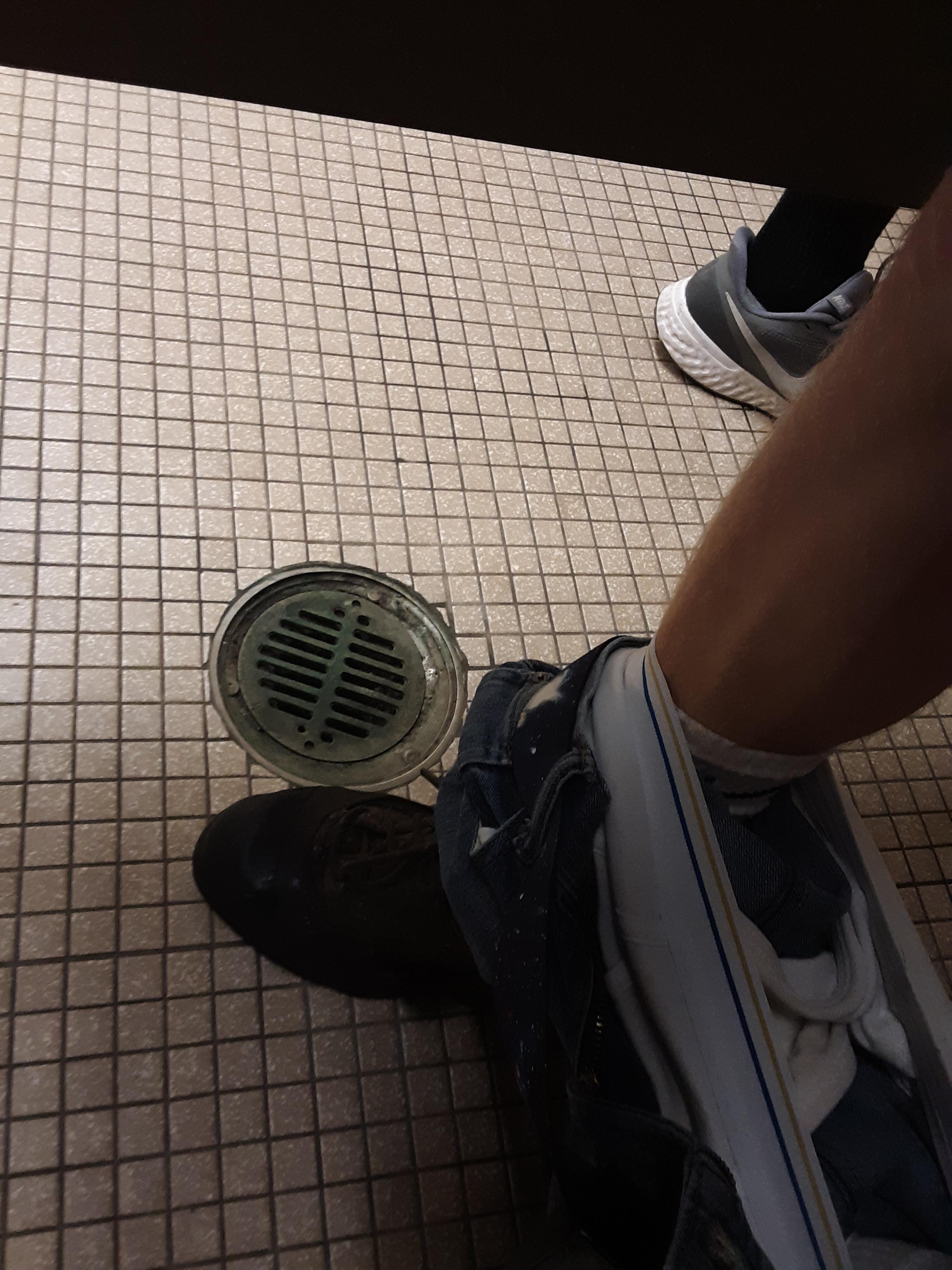 Bathroom break at work. I wonder if they noticed my staffords when they walked in. | Scrolller