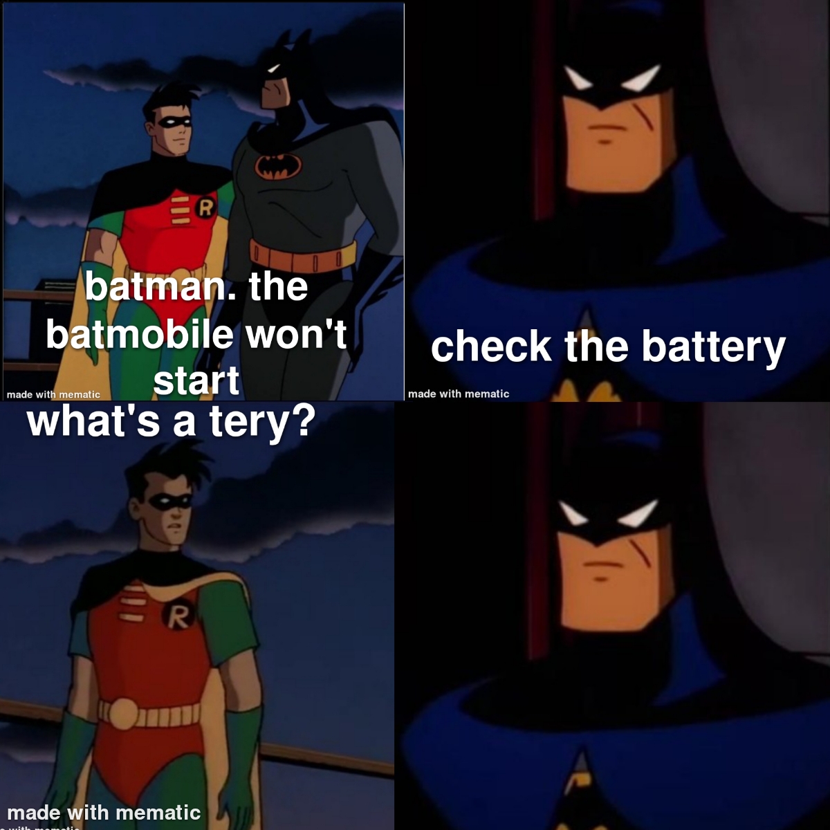 batman and Robin having car trouble | Scrolller