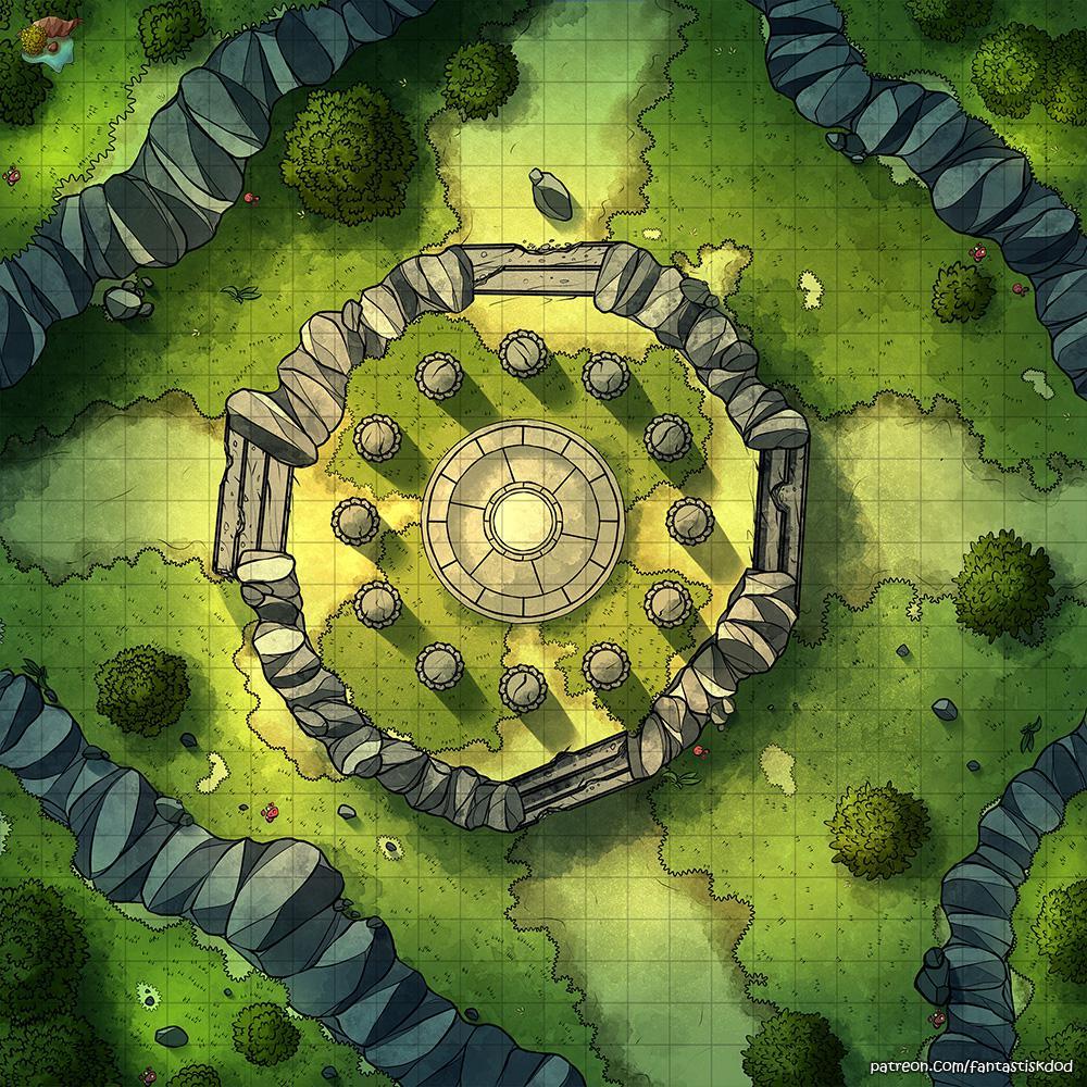 [Battlemap][26x26][4000x4000px][Forest]Ancien Ruins | Scrolller