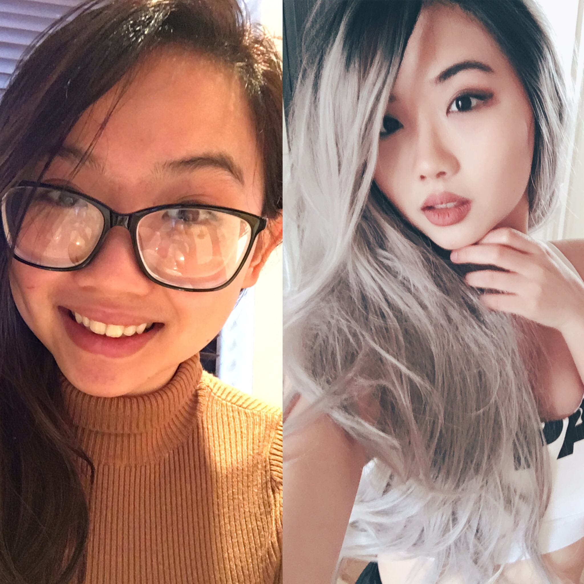 Before/After make-up/wig/instagram filter :D | Scrolller