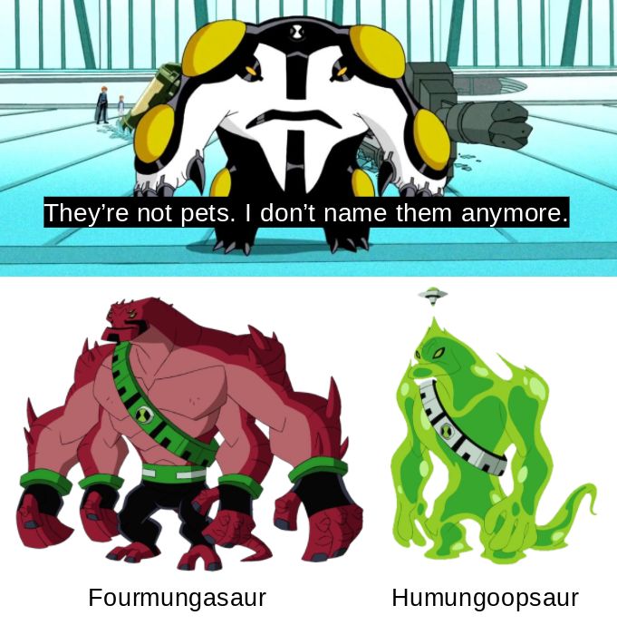 Ben 10K: How about I name the individual aliens and put their names together! | Scrolller