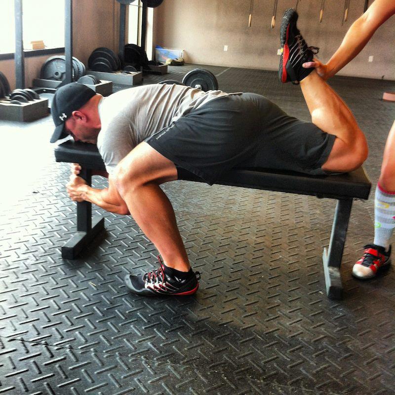 Bench stretch | Scrolller