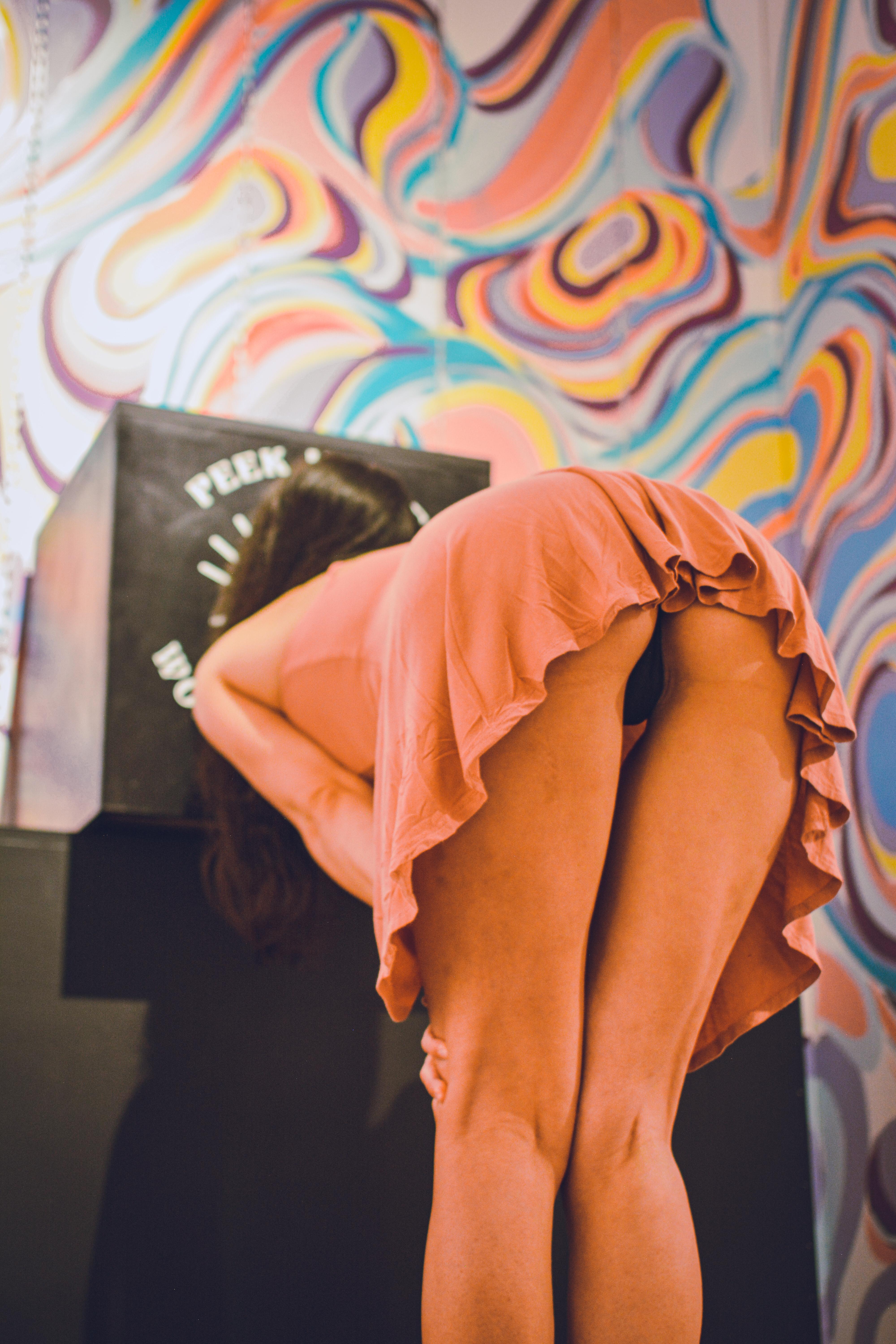 Bending over in public places for fun. | Scrolller